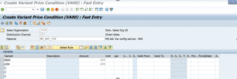 Influence Resource Related Billing through AVC (Advanced Variant ...