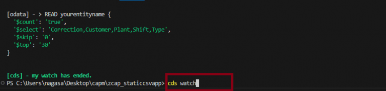 Developing a CAP Application in VSCode using CSV data - ERP Q&A