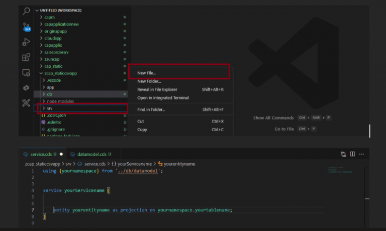Developing a CAP Application in VSCode using CSV data