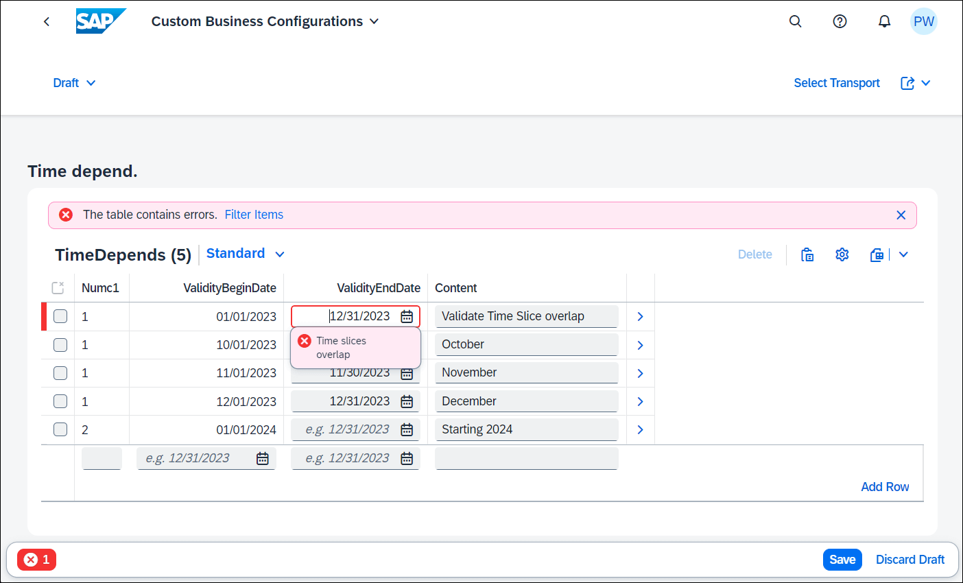 How To Create A Fiori Elements App For A Time Dependent Rap Bo