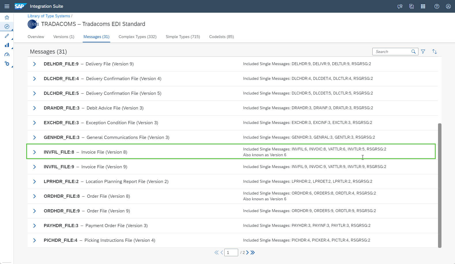 Integration Advisor – Tradacoms Message Standard