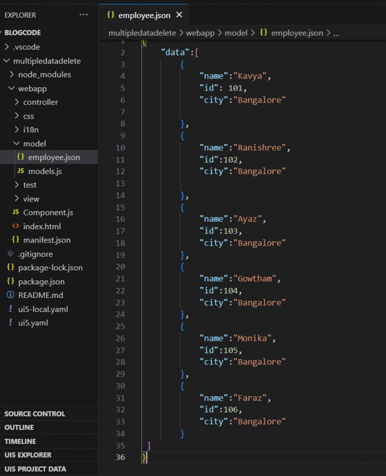 Deleting mutiple data in m-table & Deleting multiple data using Batch-call(Consuming OData ...
