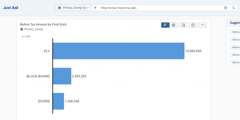 SAP Analytics Cloud - Just Ask Feature