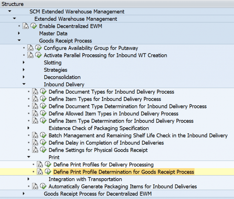 Printer Determination based on warehouse door during EWM Inbound Receiving