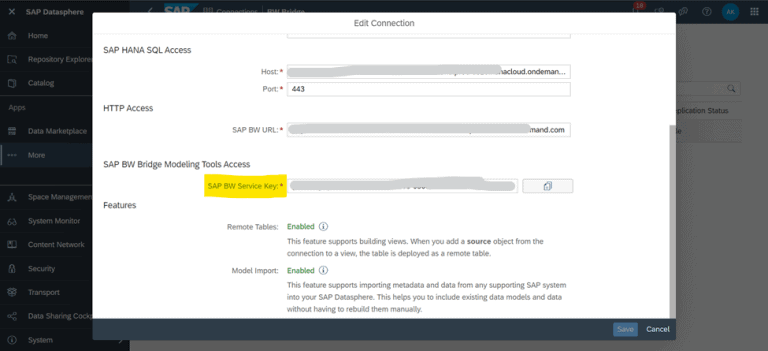 SAP BW Bridge In SAP Datasphere : Connectivity Between S/4HANA System ...