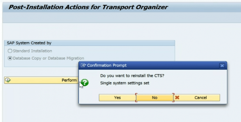 STMS Reconfiguration for SAP System after Refresh