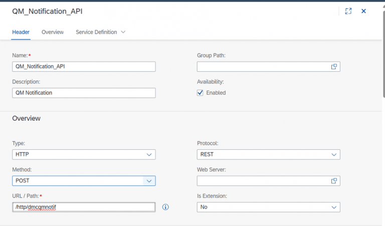 QM Notification Configuration from DMC to ERP