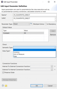 5 shades of input parameter types in calculation views