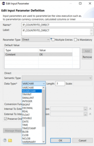 5 shades of input parameter types in calculation views