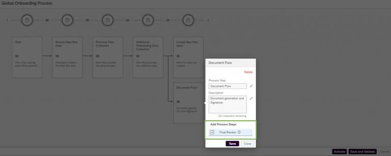 Final Review Step in Onboarding 2.0 Process