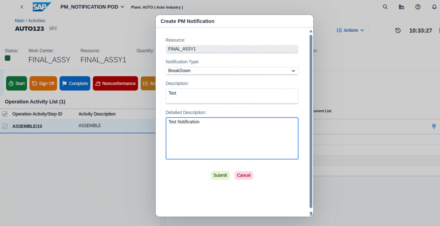 PM Notification Configuration from DMC to ERP - ERP Q&A