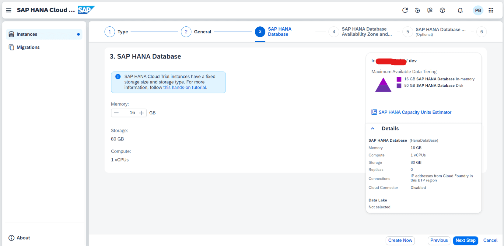 SAP HANA Database Creation from SAP BTP
