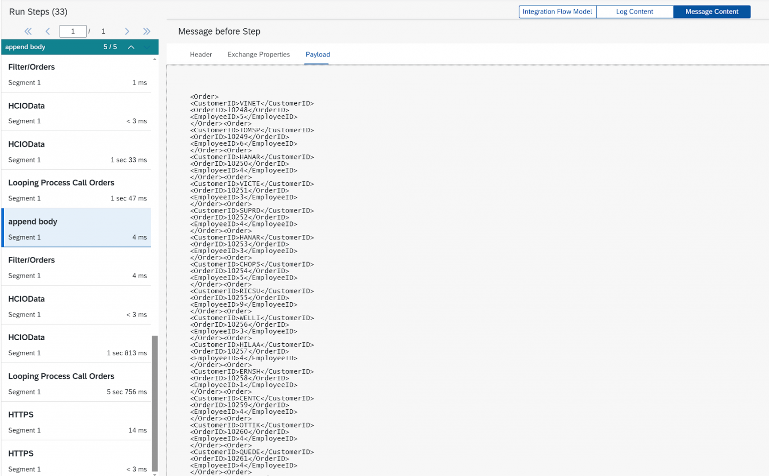 SAP Cloud Integration Looping Process Call