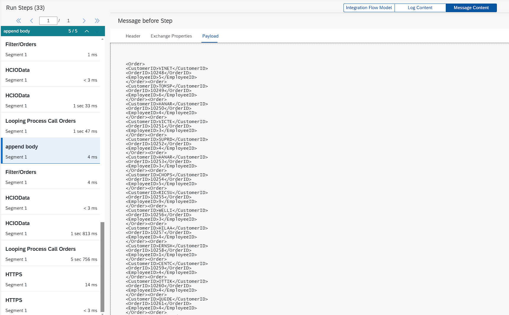 SAP Cloud Integration Looping Process Call