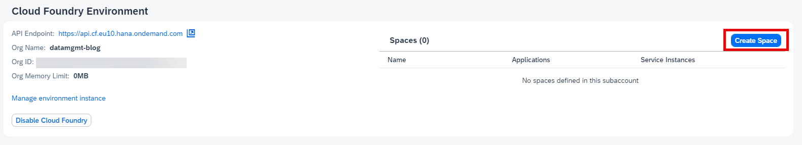 How to Provision a SAP Datasphere Free-Tier Instance