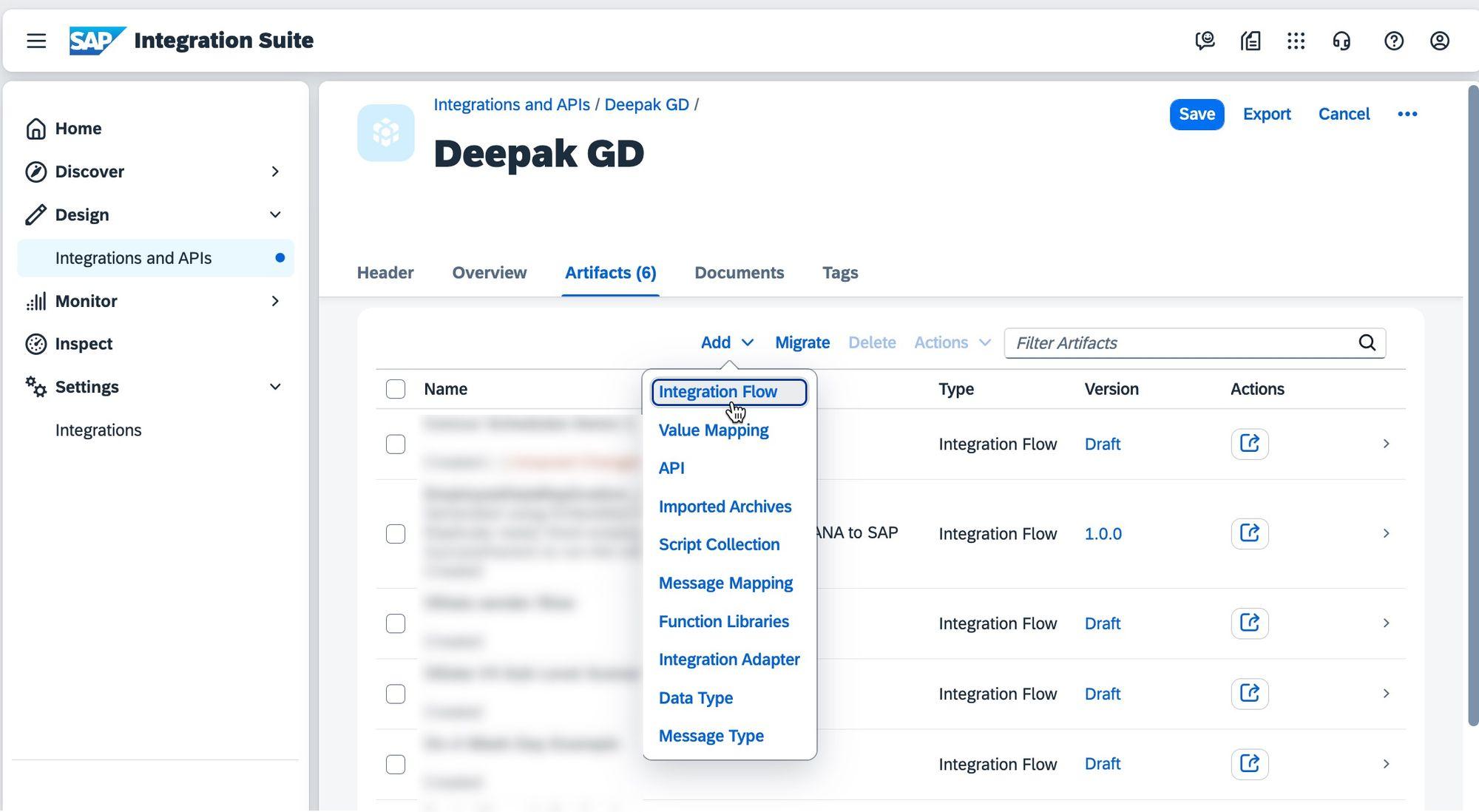 SAP Integration Suite: AI-Driven Integration Flow