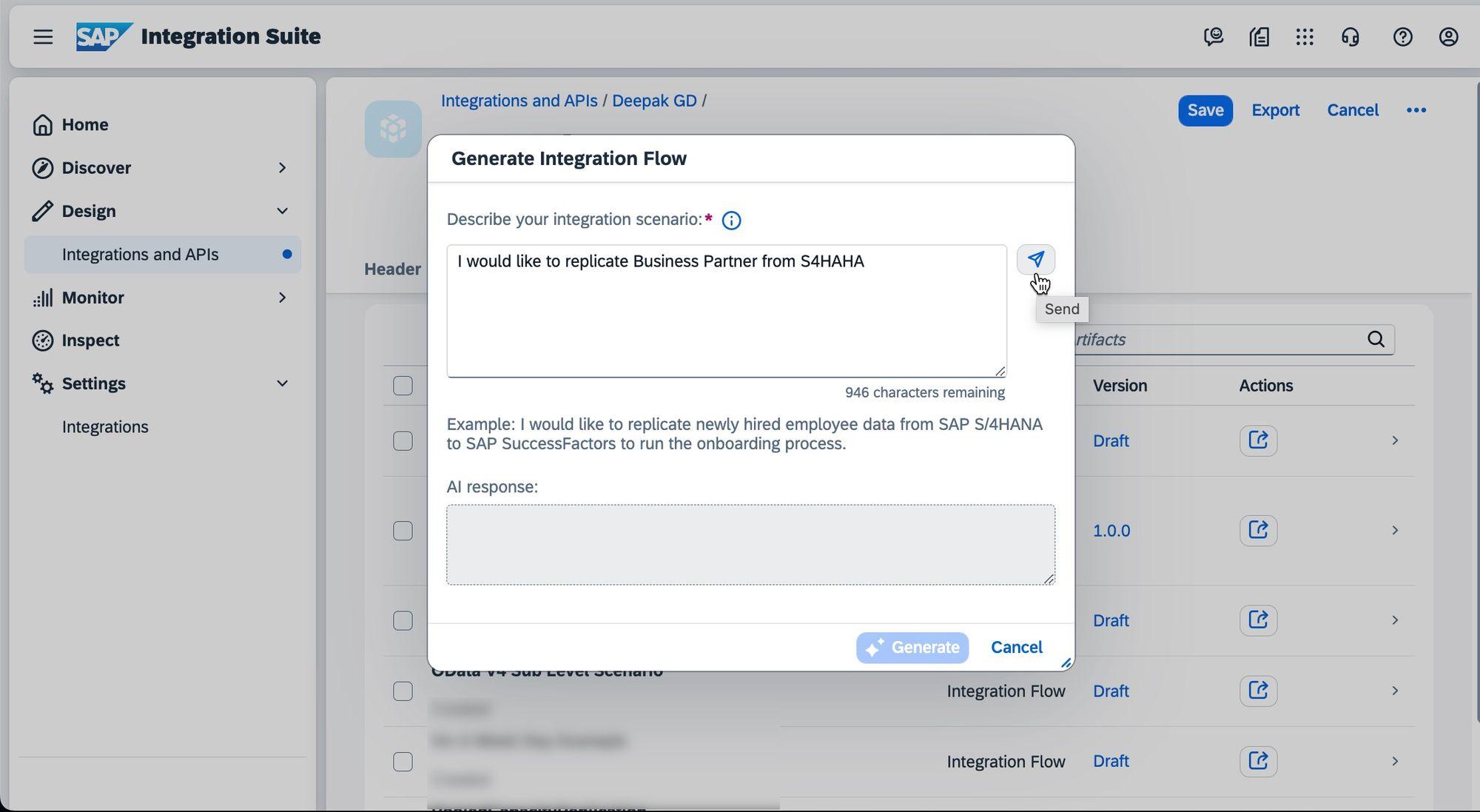 SAP Integration Suite: AI-Driven Integration Flow