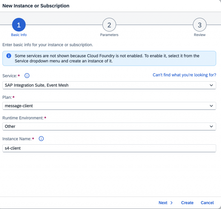 SAP S/4HANA direct connectivity with Event Mesh