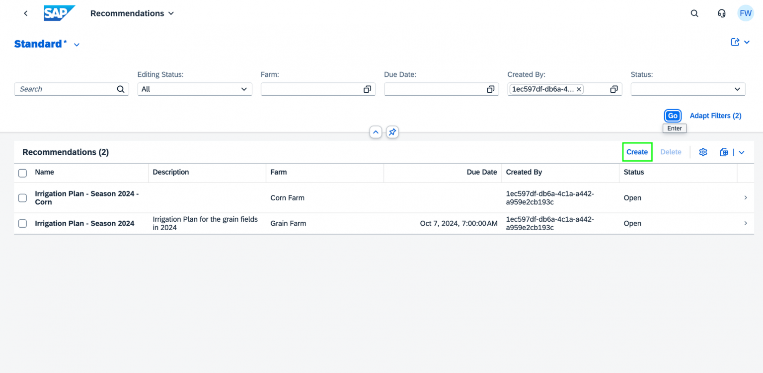 SAP Intelligent Agriculture – Farming Recommendations