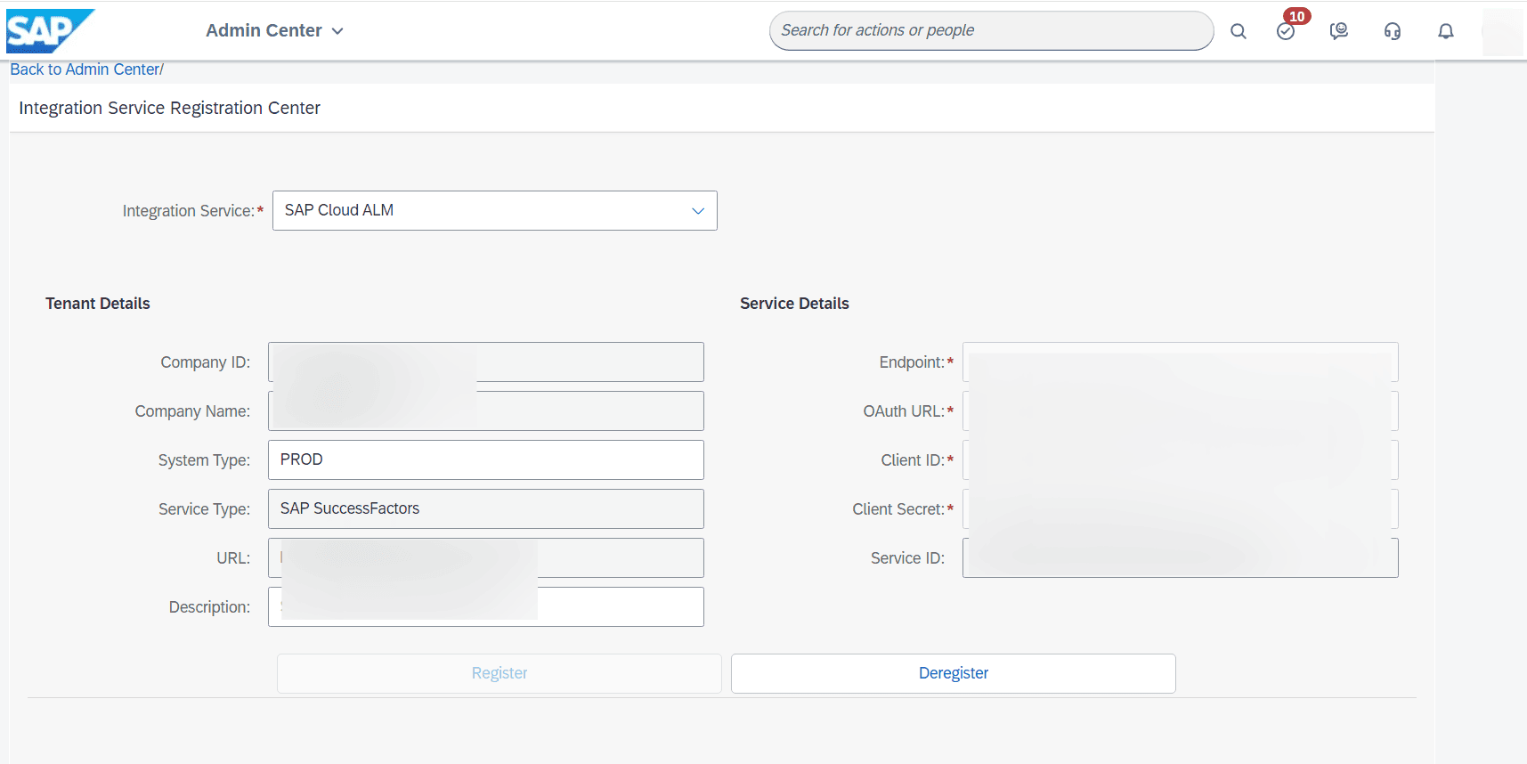 Integration between SAP CALM and SAP S/4HANA Public Cloud