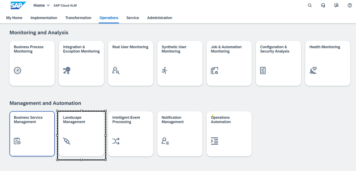 Integration between SAP CALM and SAP S/4HANA Public Cloud