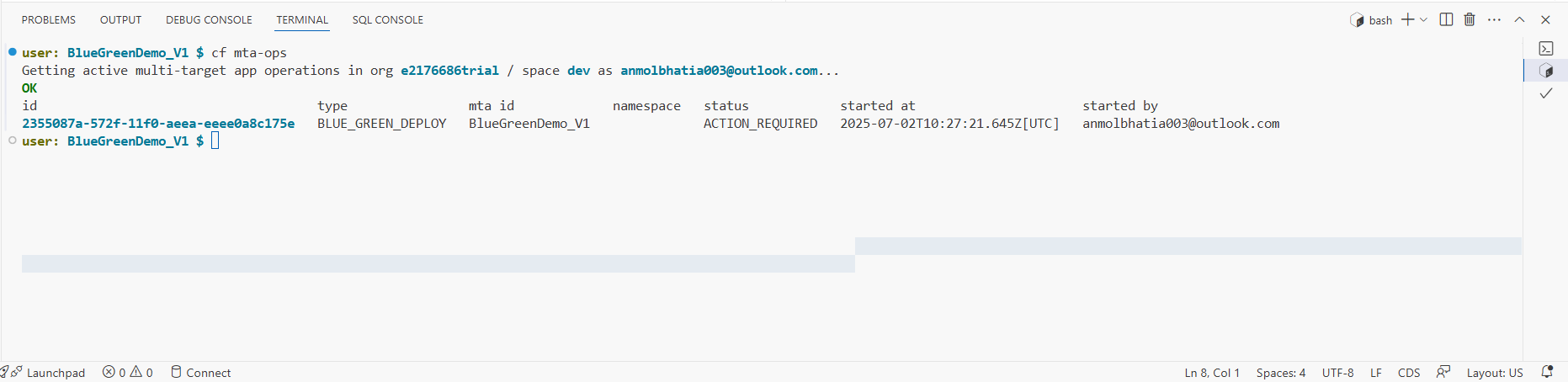 SAP BTP Blue-Green Deployment Approach