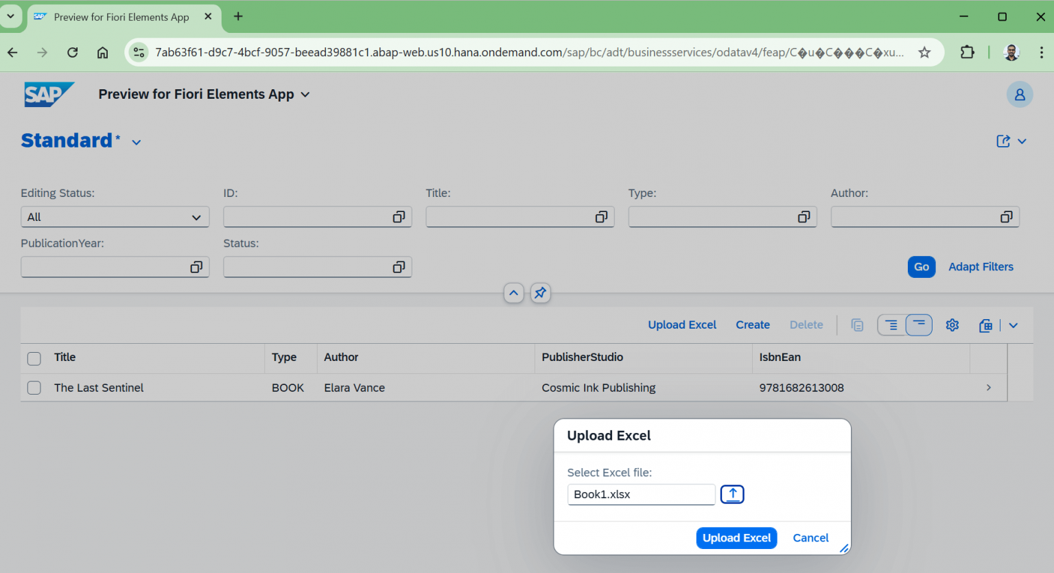 ABAP RAP: Excel upload through custom action popup (No UI5 Extension ...