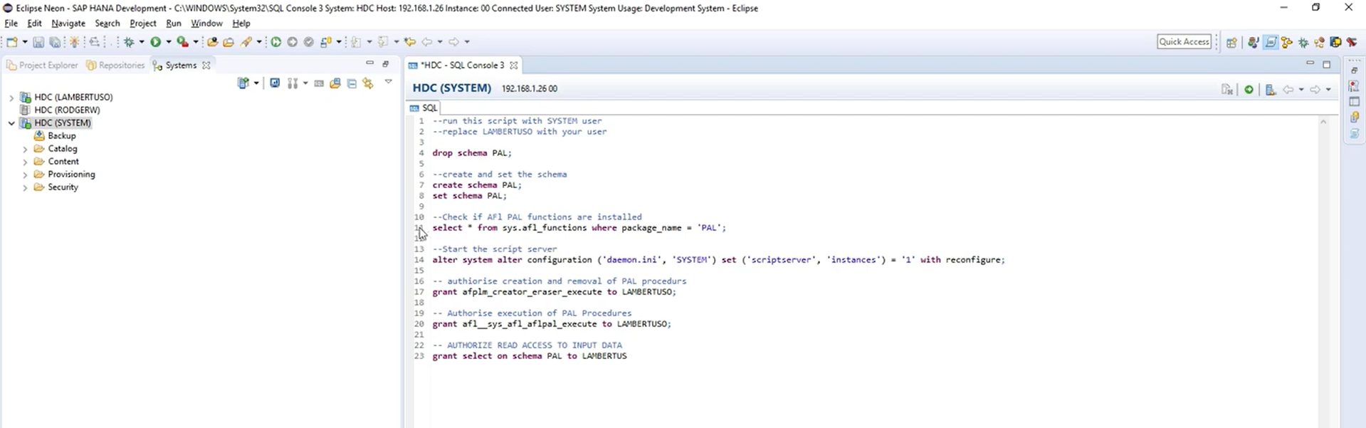 Quick Start with SAP HANA PAL: Basic Example & Implementation