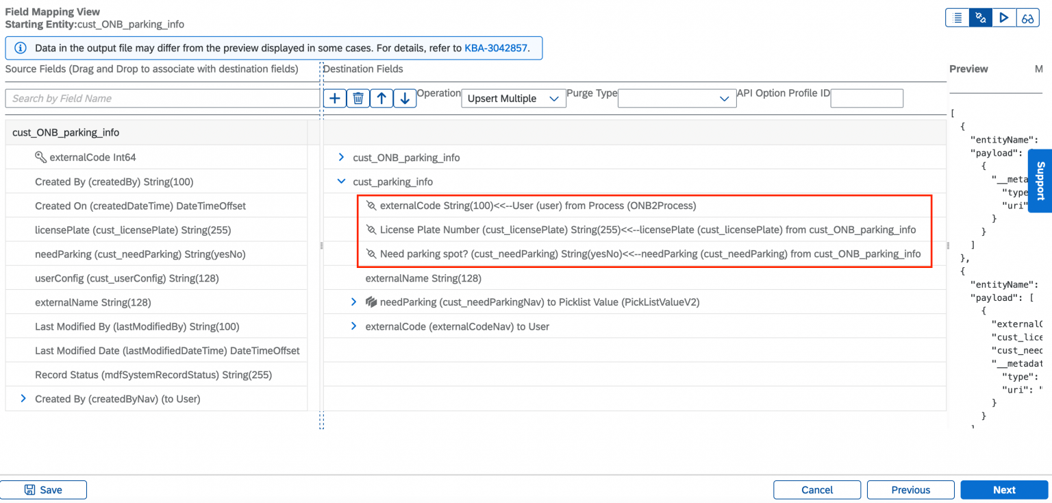 Integrating ONB-EC: Sending Data to Employee Profile