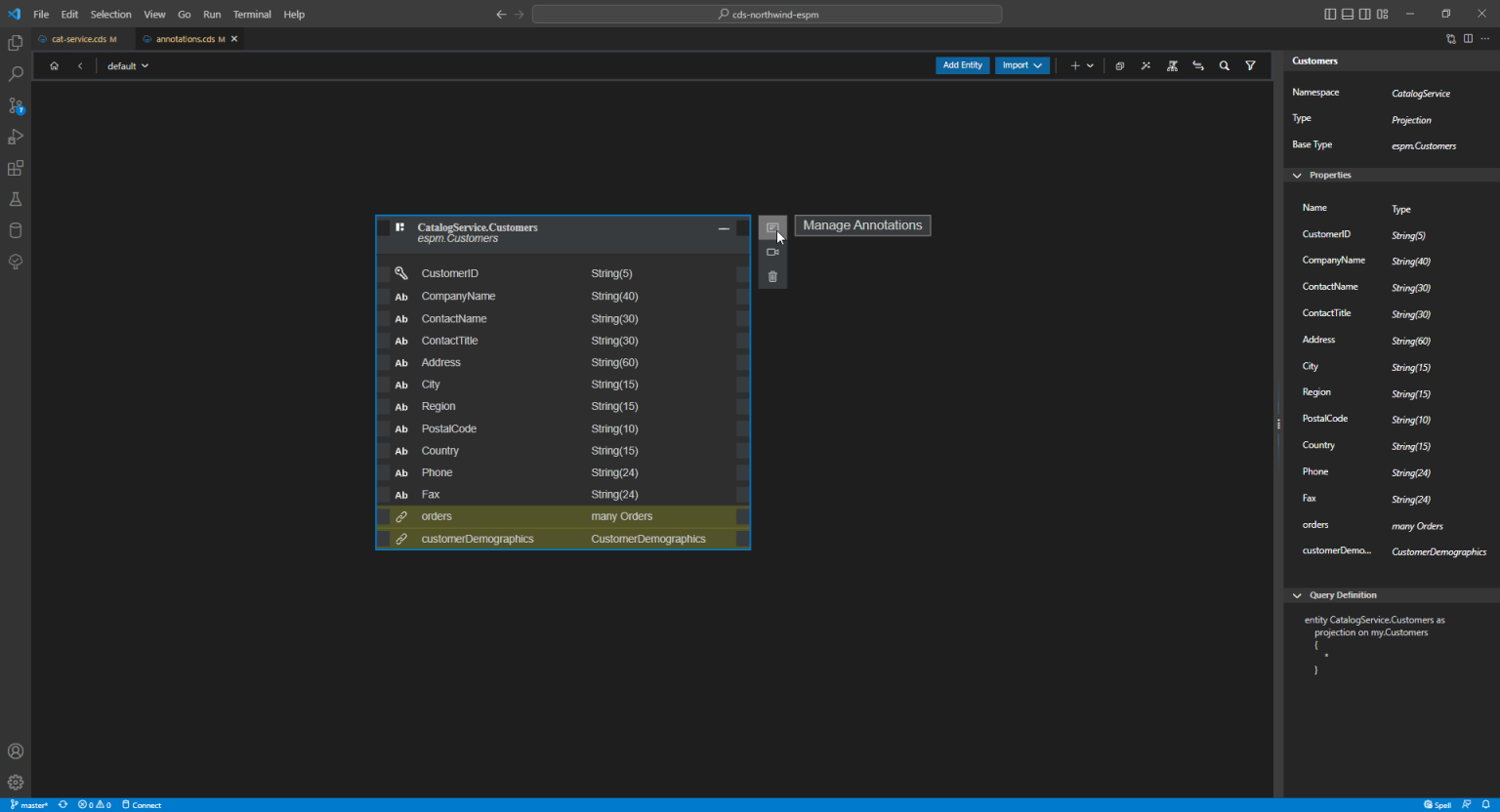 Complex OData Annotation Editing using CDS Graphical Modeler