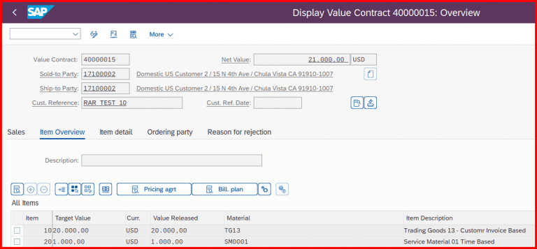 Optimized Contract Management SAP RAR: Business Use Case