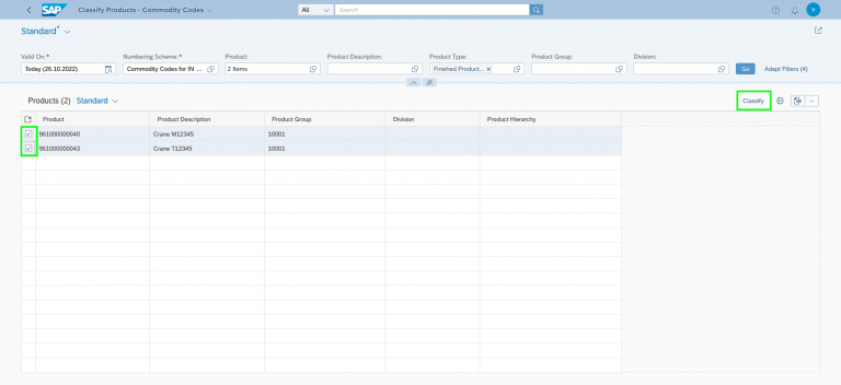 SAP S/4 HANA Cloud: Managing Commodity Codes for Products