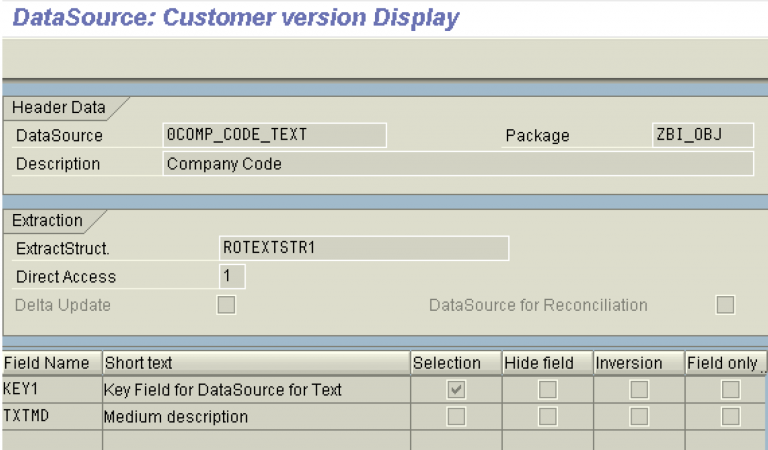 Enable hidden Fields of SAP BW DataSource